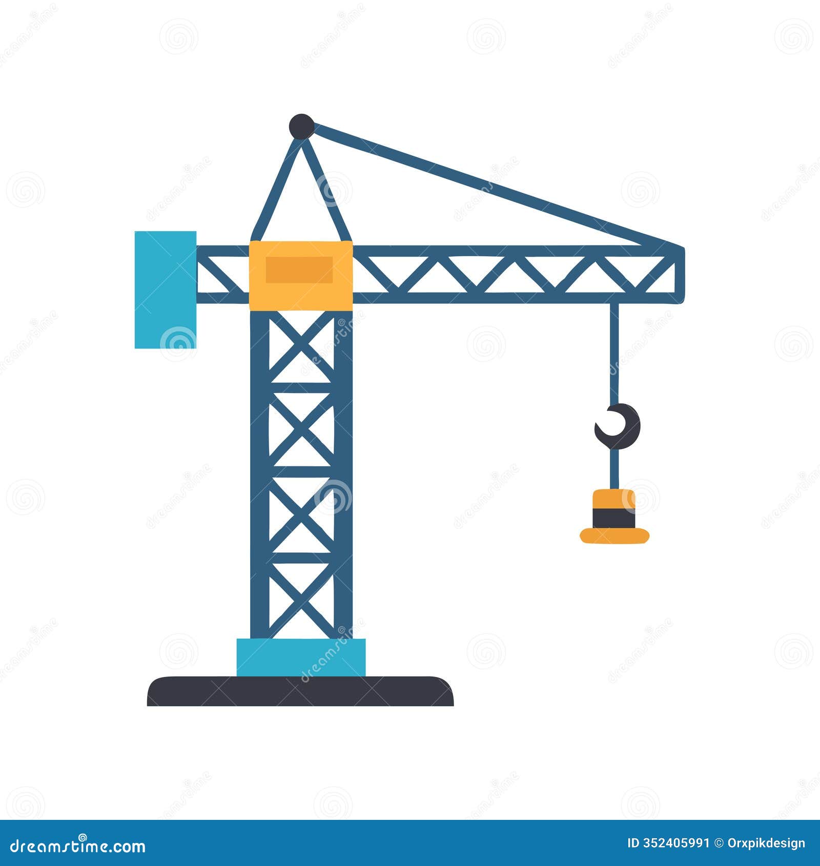 Stylish Tower Crane Icon for Urban Projects Stock Illustration ...
