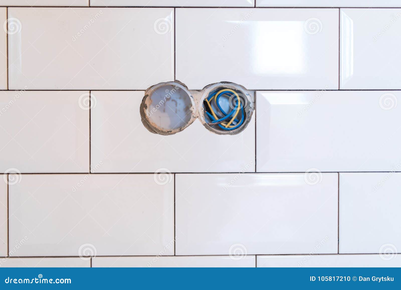 Stylish Trendy White Ceramic Tile with a Chamfer on the Kitchen Wall ...