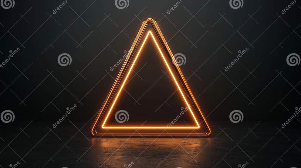 Stylish Triangle with Glowing Rays in an Isolated Dark Space Showcasing ...