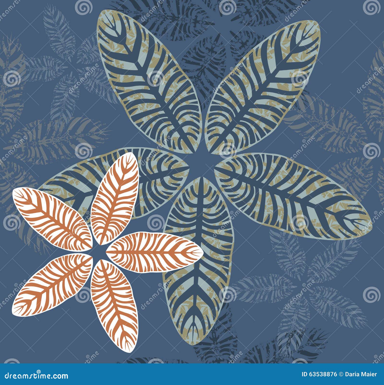 Stylish Tropical Leaves Pattern Stock Vector - Illustration of hawaii ...