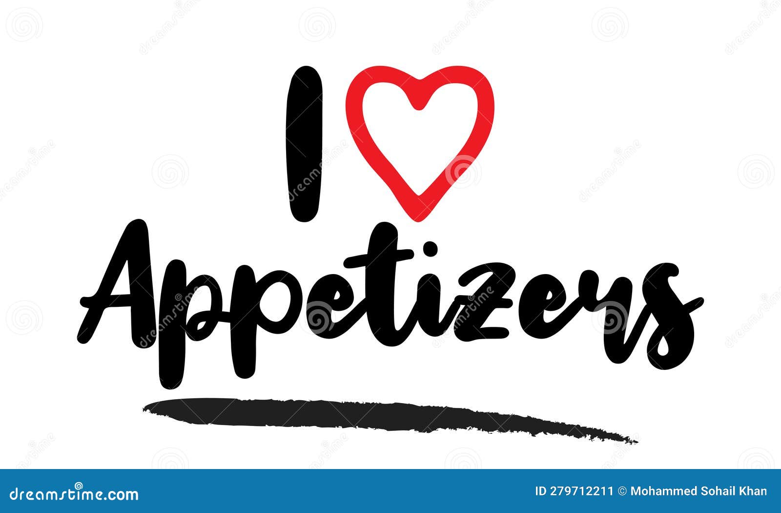 Appetizers Stylish Typography Text Lettering Phrase Vector Design Stock ...