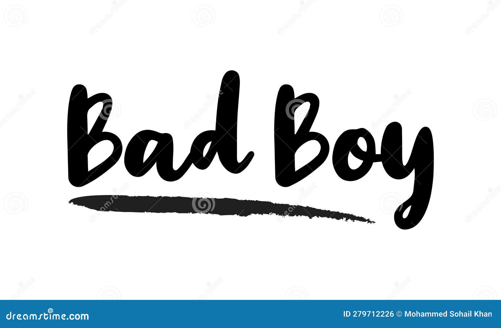 Bad Boy Stylish Typography Text Lettering Phrase Vector Design Stock ...