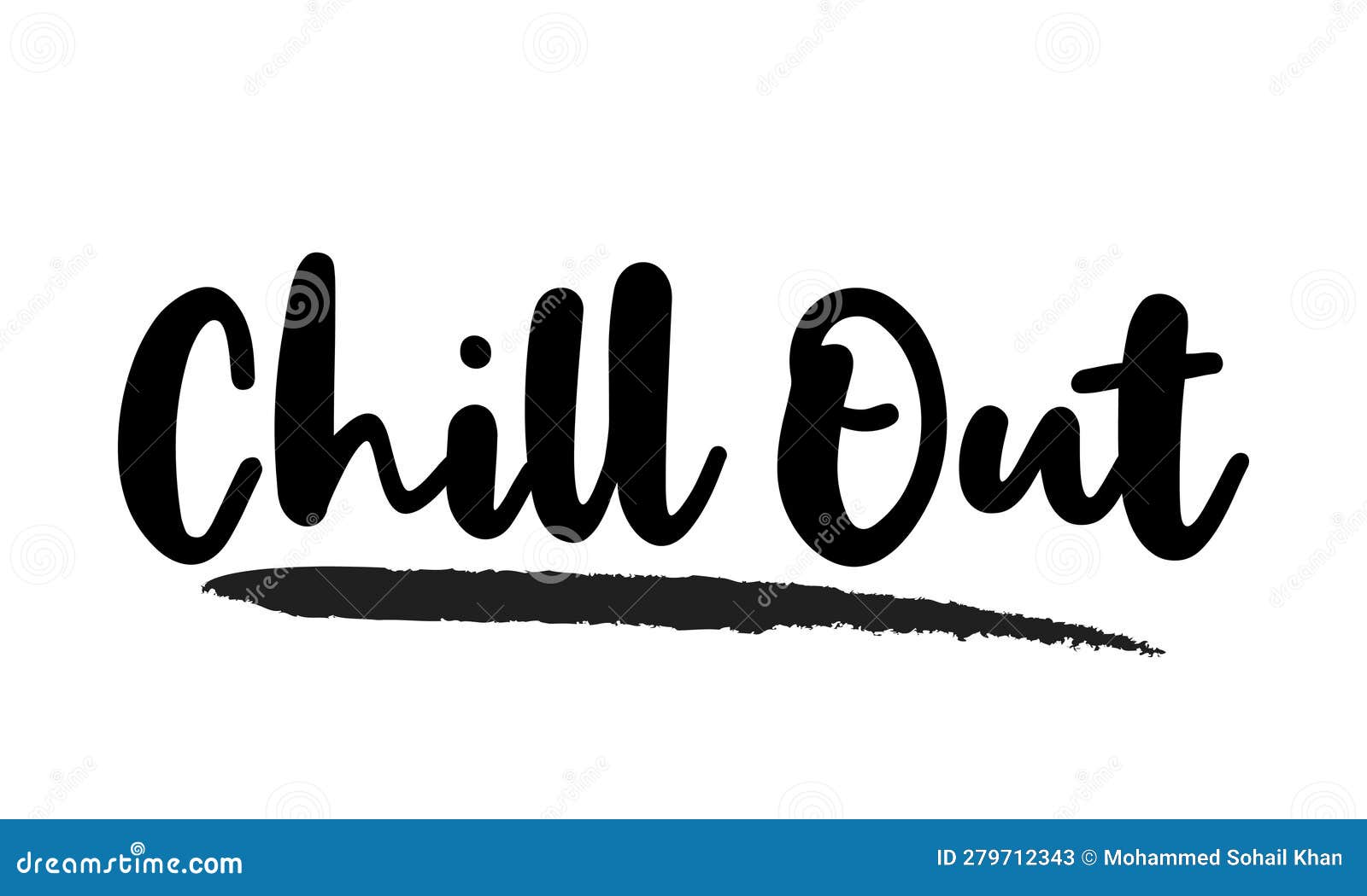 Chill Out Stylish Typography Text Lettering Phrase Vector Design Stock ...