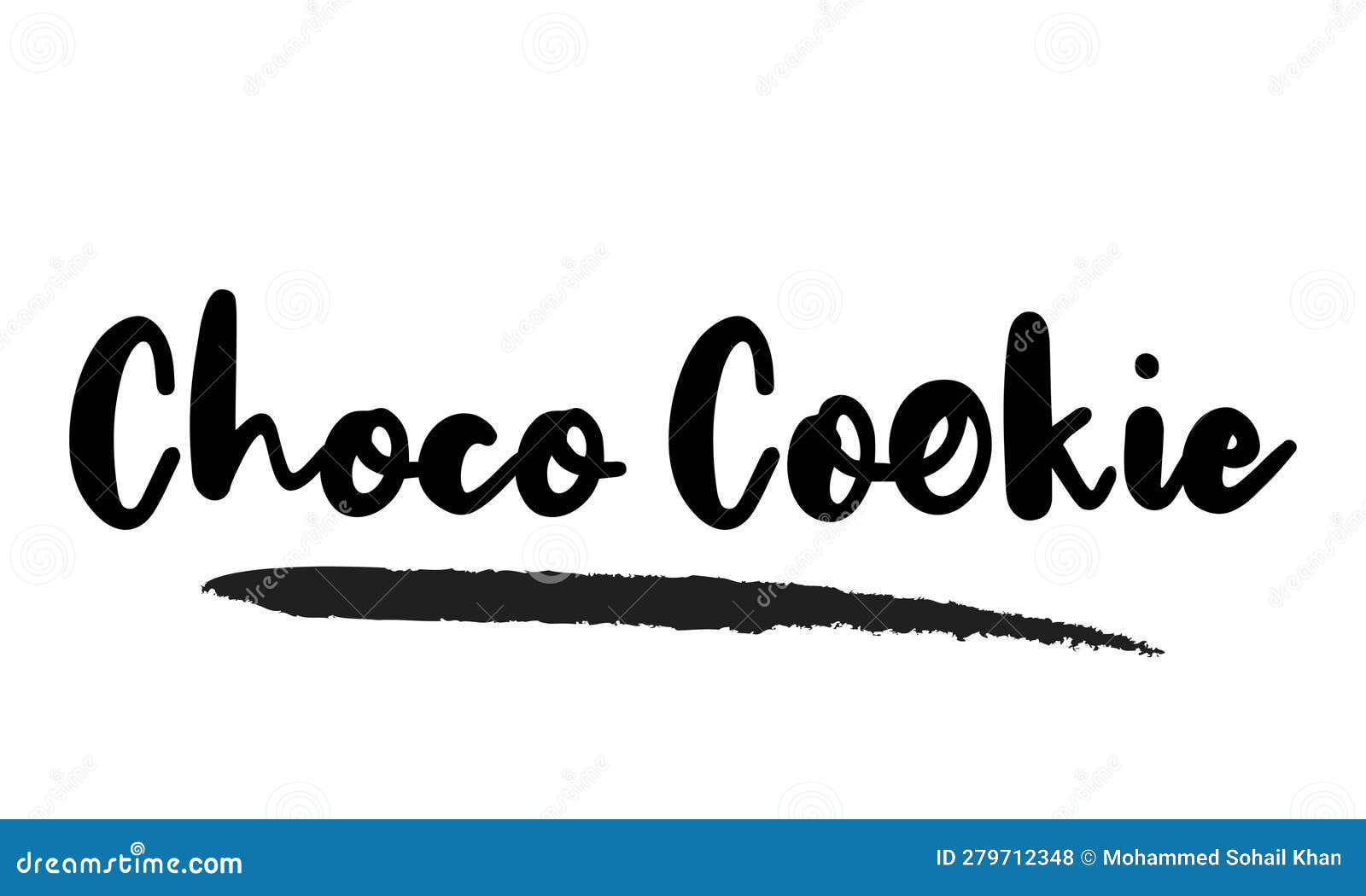 Choco Cookie Stylish Typography Text Lettering Phrase Vector Design ...