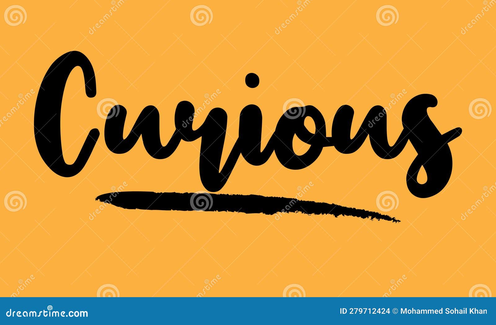 Curious Stylish Typography Text Lettering Phrase Vector Design Stock ...