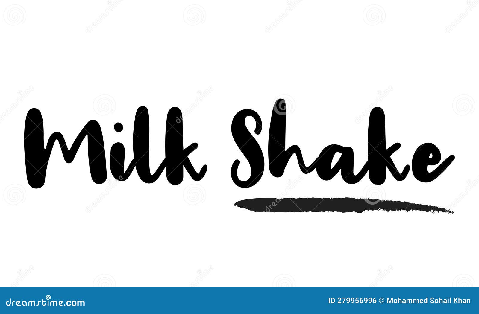 Milk Shake Stylish Typography Text Lettering Phrase Vector Design Stock ...