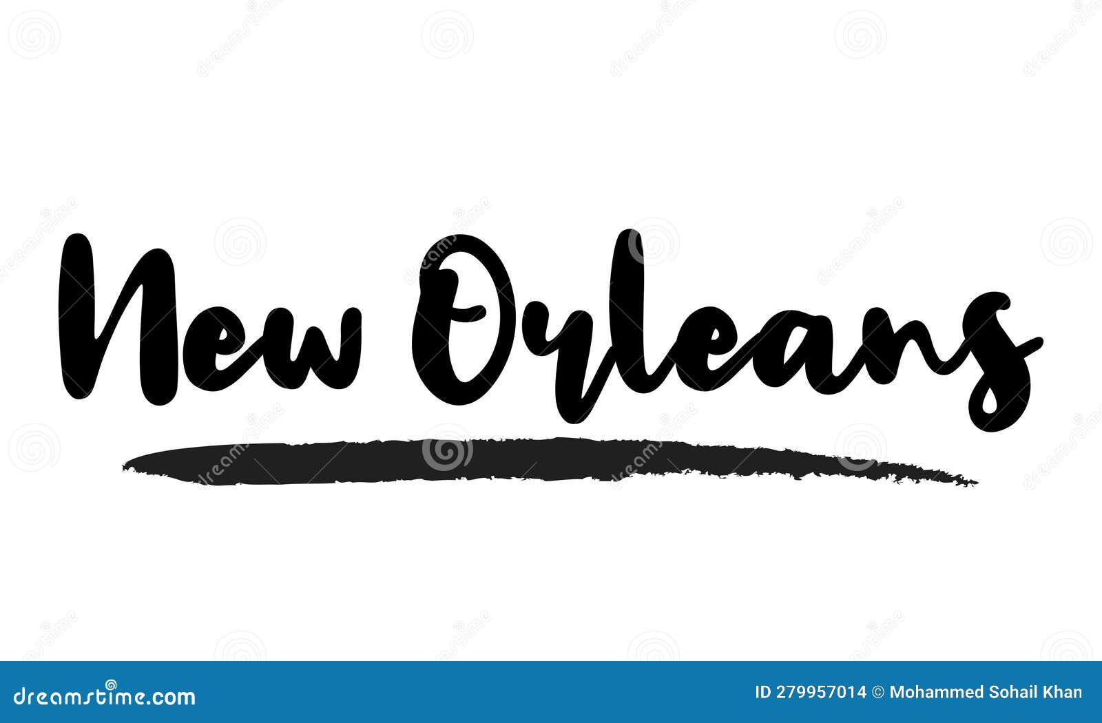 New Orleans Stylish Typography Text Lettering Phrase Vector Design ...