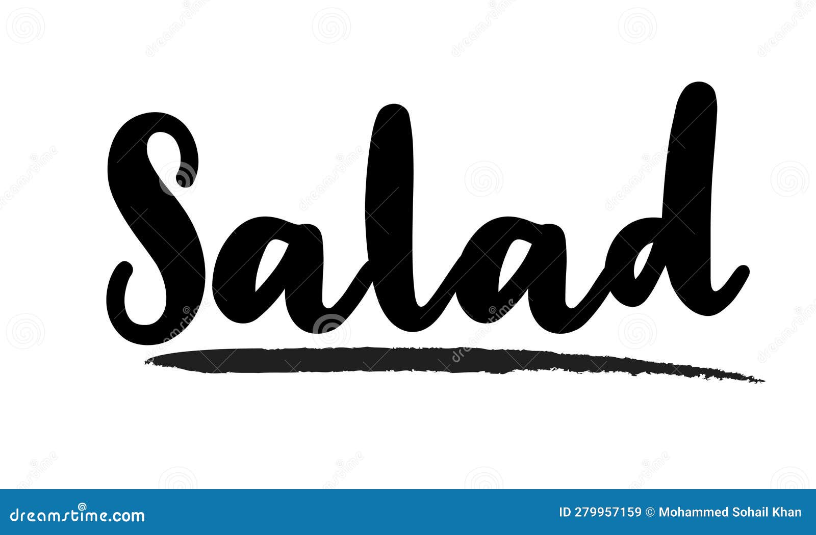 Salad Stylish Typography Text Lettering Phrase Vector Design Stock ...
