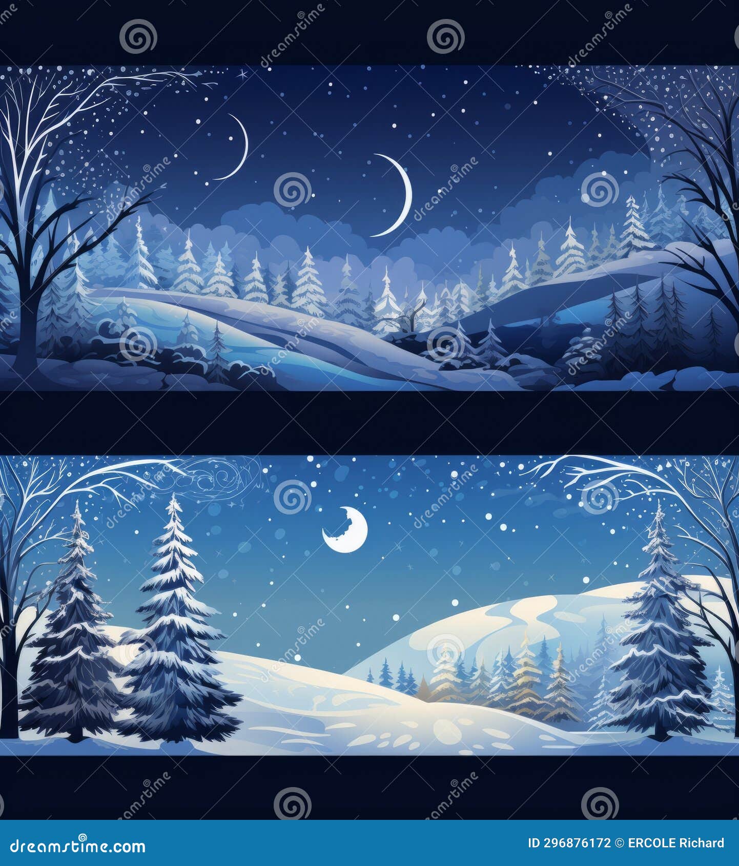 Stylish Vector Winter Banners - Stand Out with Colorful Design Stock ...