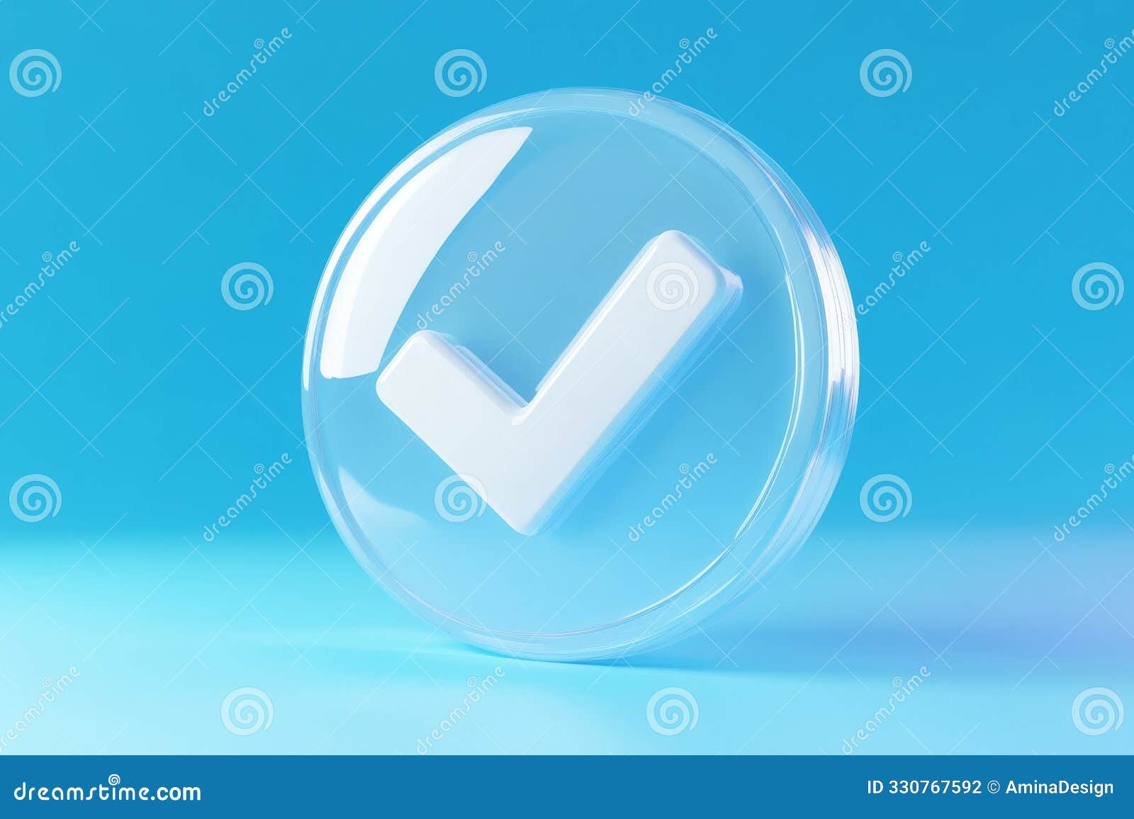 Stylish And Vibrant 3D Check Mark Icon Rendered In A Clean And Clear ...