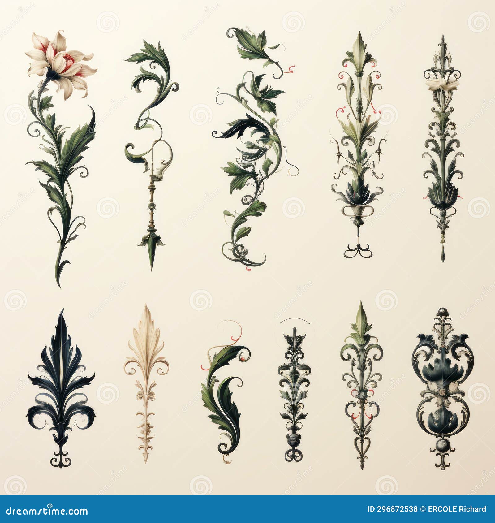 Stylish Vintage Calligraphy Design Elements for Creative Projects Stock ...