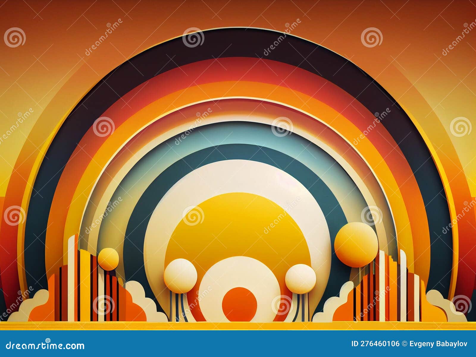 Stylish Vintage Old 70s Background - AI Generated Image Stock ...
