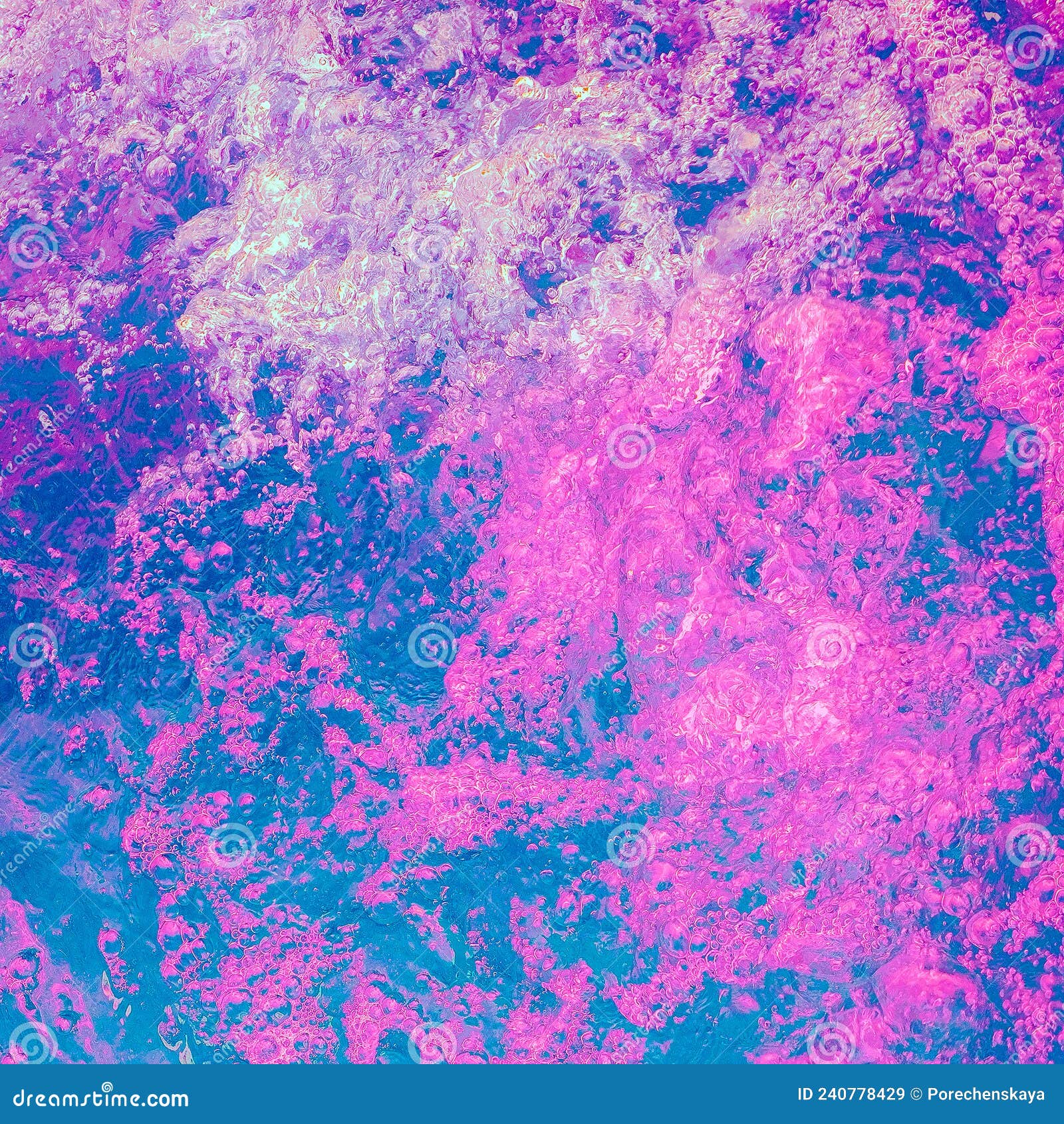 Stylish Water Texture Background. Jacuzzi Bubbles. Trendy Colours Mixed ...