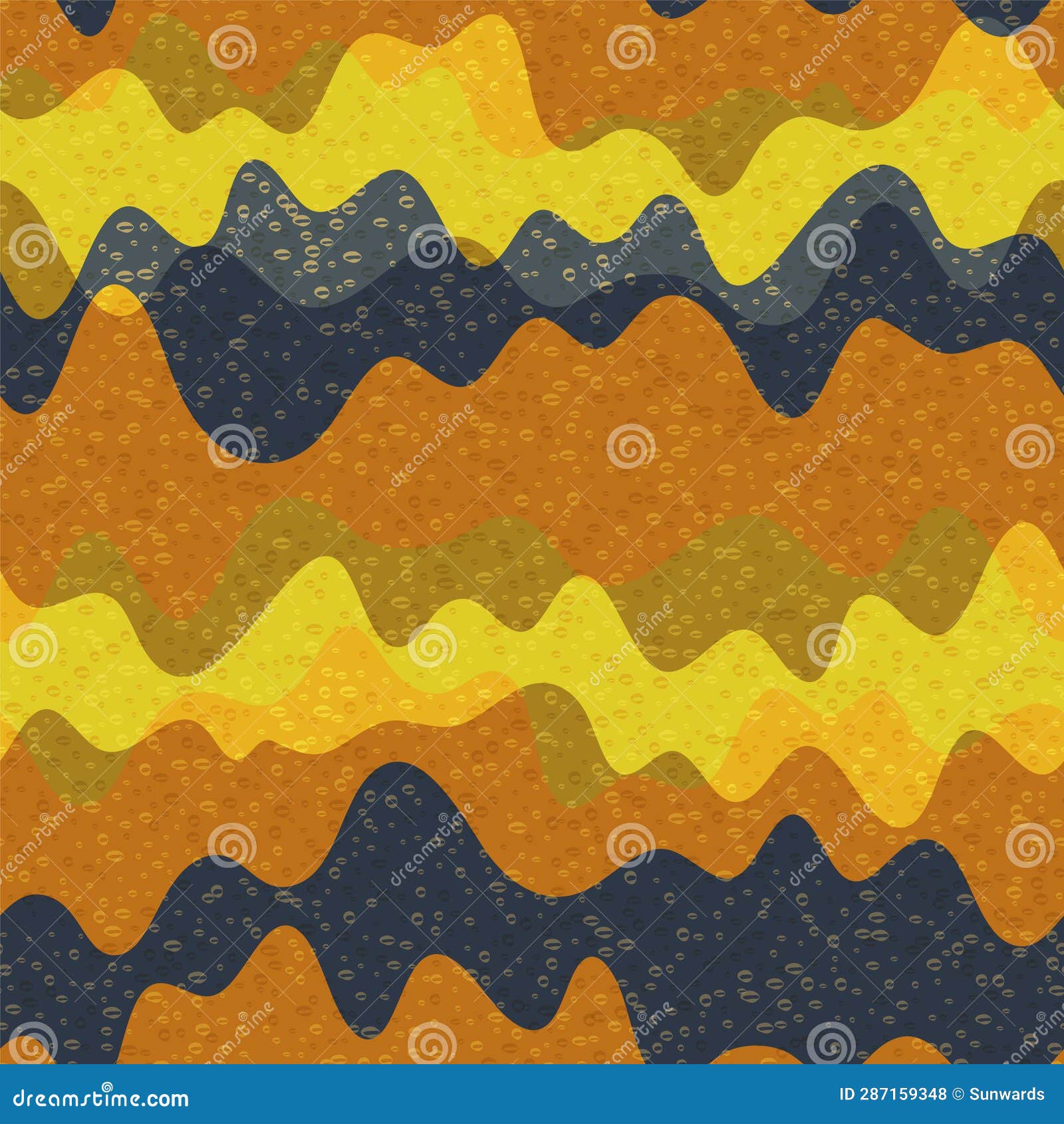 Stylish Wave Fluid Vector Seamless Pattern. Stock Illustration ...