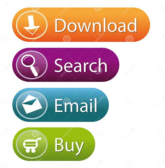 Stylish website buttons stock vector. Illustration of website - 13772047