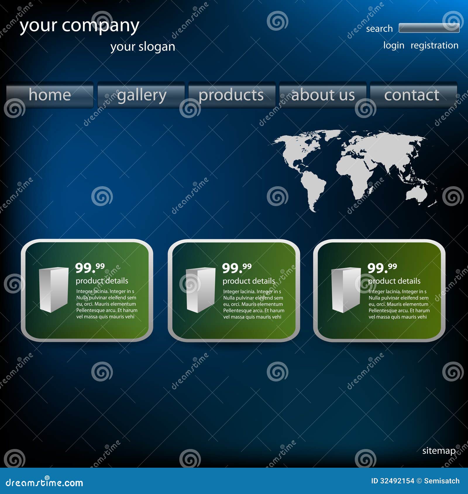 Stylish website template stock illustration. Illustration of elegant ...