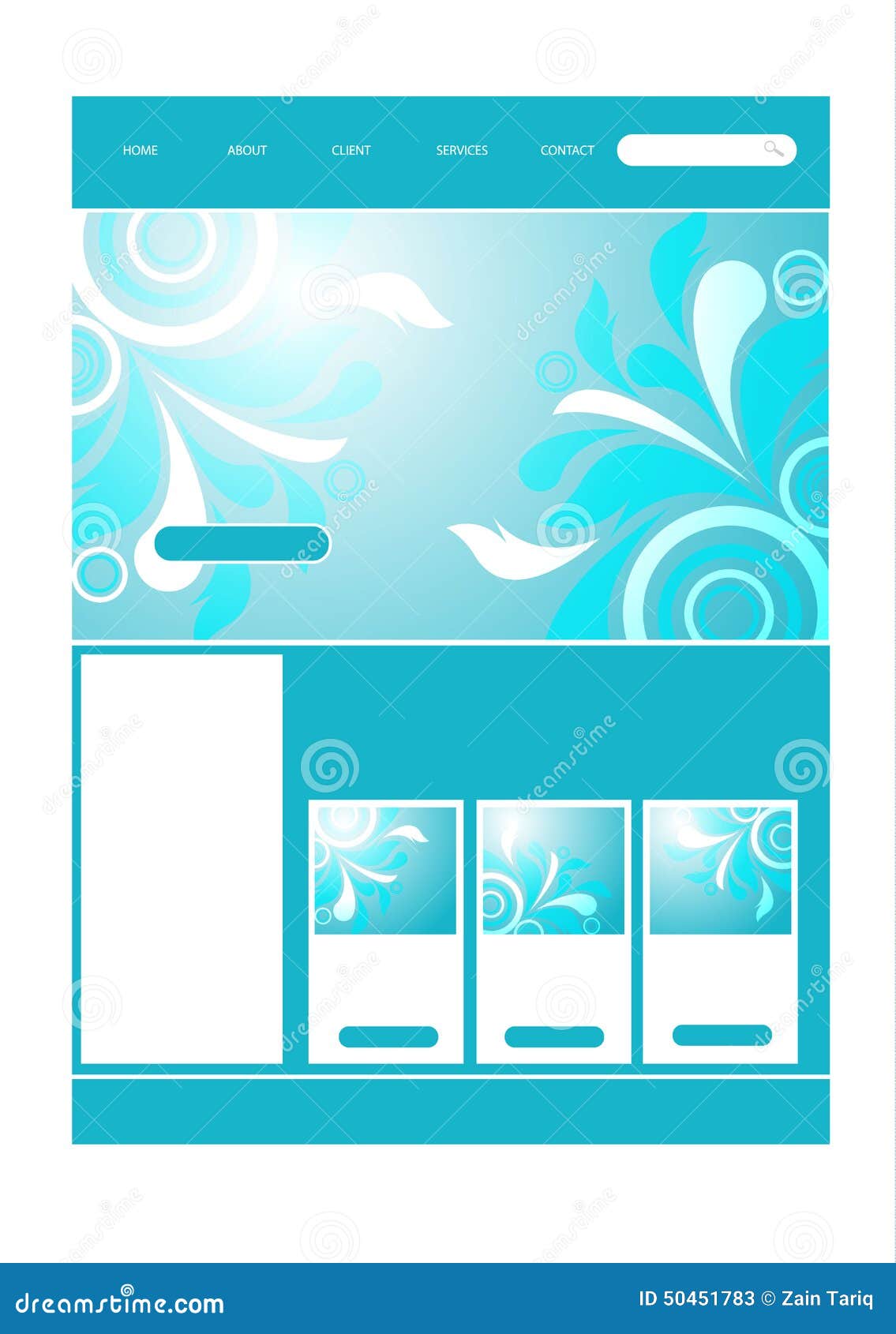 Stylish Website Template or Portfolio Layout Stock Vector ...