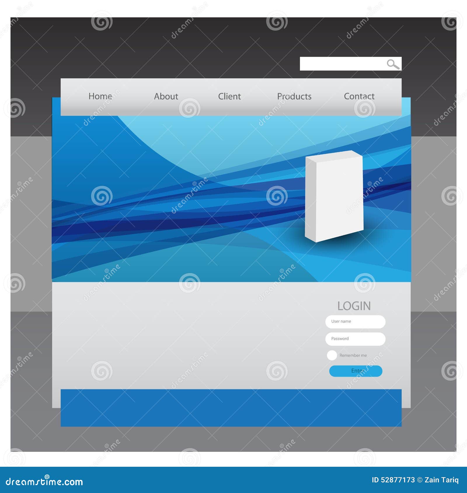 Stylish Website Template - Portfolio Layout Stock Vector - Illustration ...