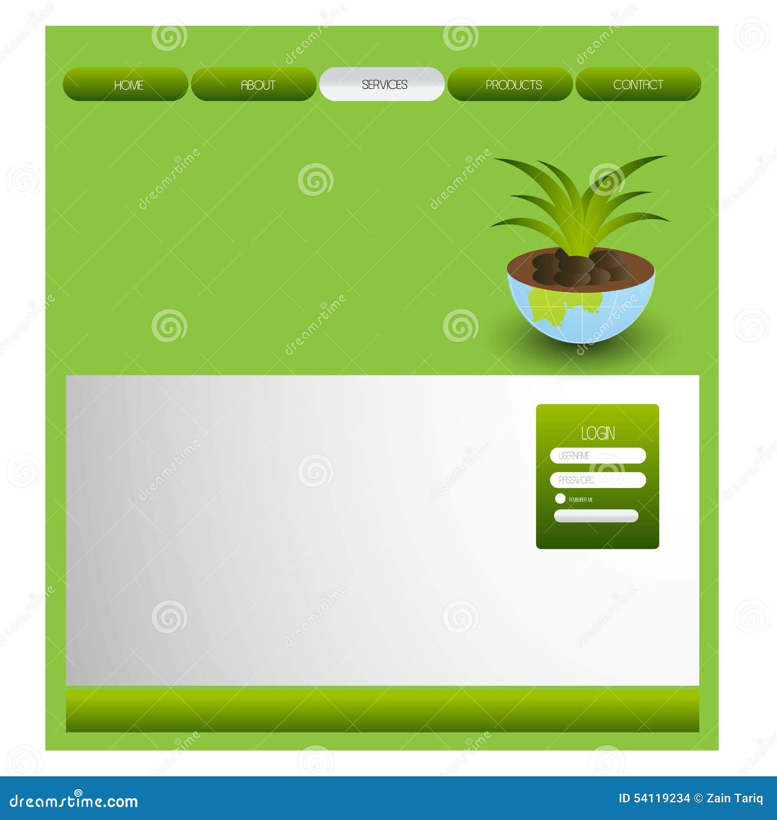 Stylish Website Template - Portfolio Layout Vector Illustration ...