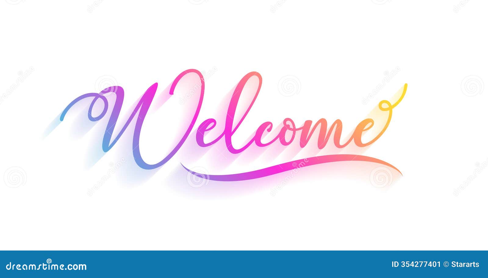 Stylish Welcome Lettering Banner Join with Joy and Happiness Stock ...