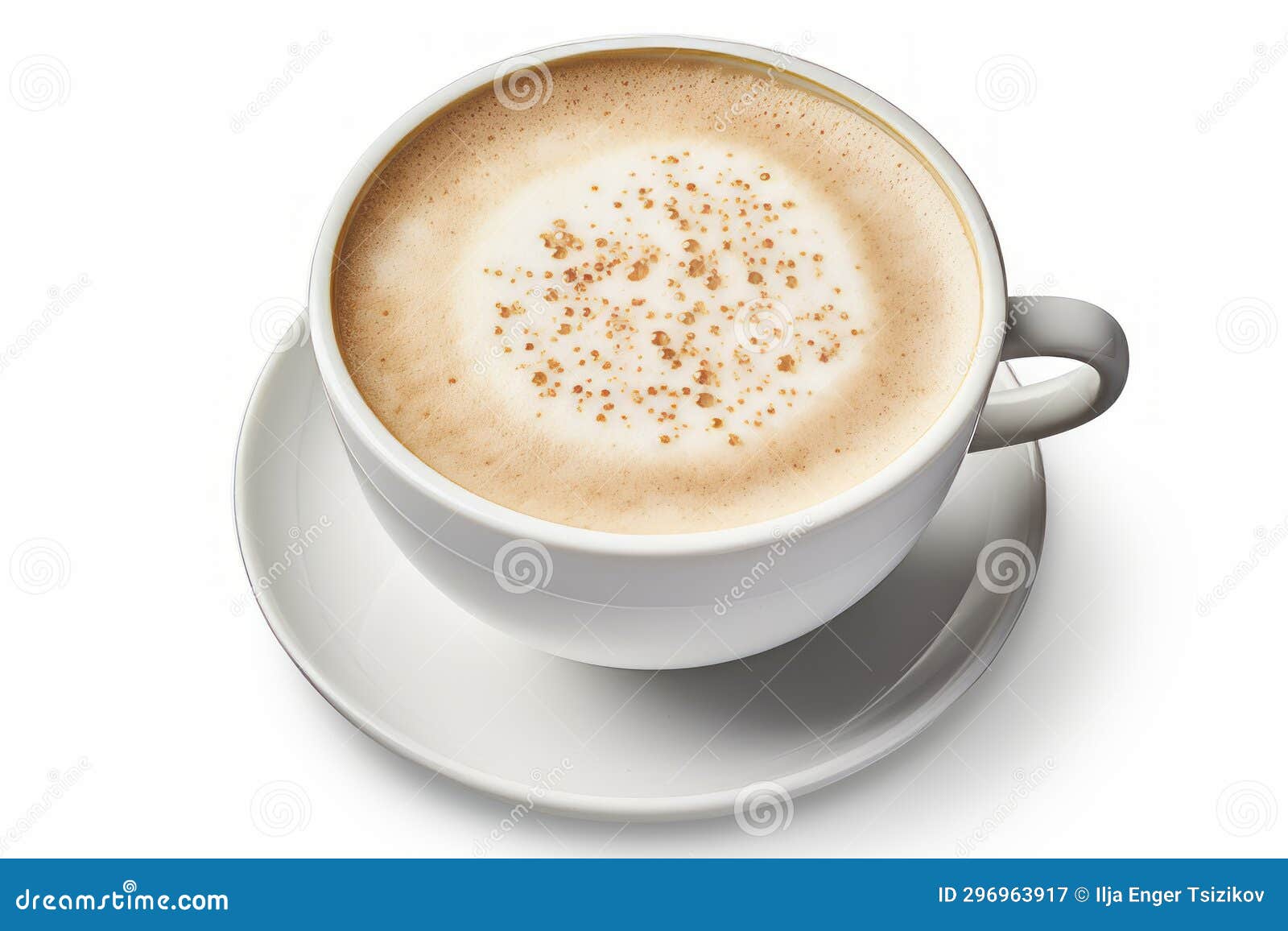 Stylish White Ceramic Coffee Cup in a Modern Mug, Side View, Isolated ...