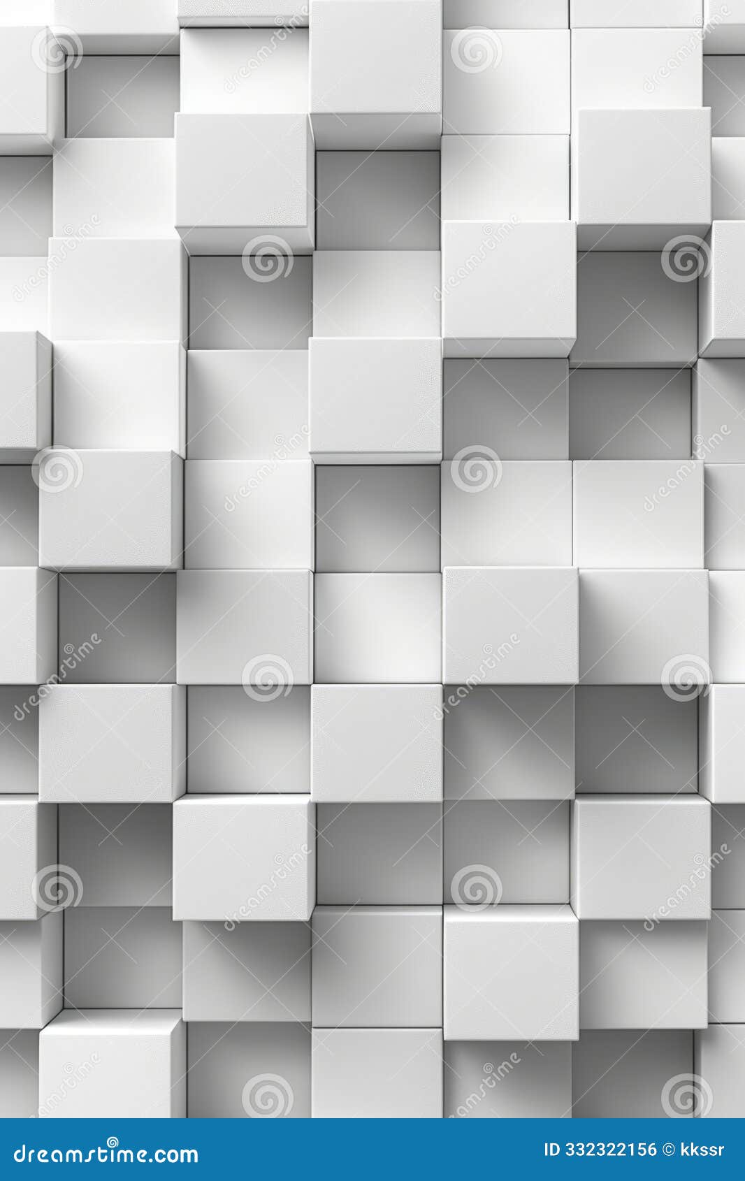 Stylish White Cube Boxes Arranged in a Random Offset Pattern, Creating ...