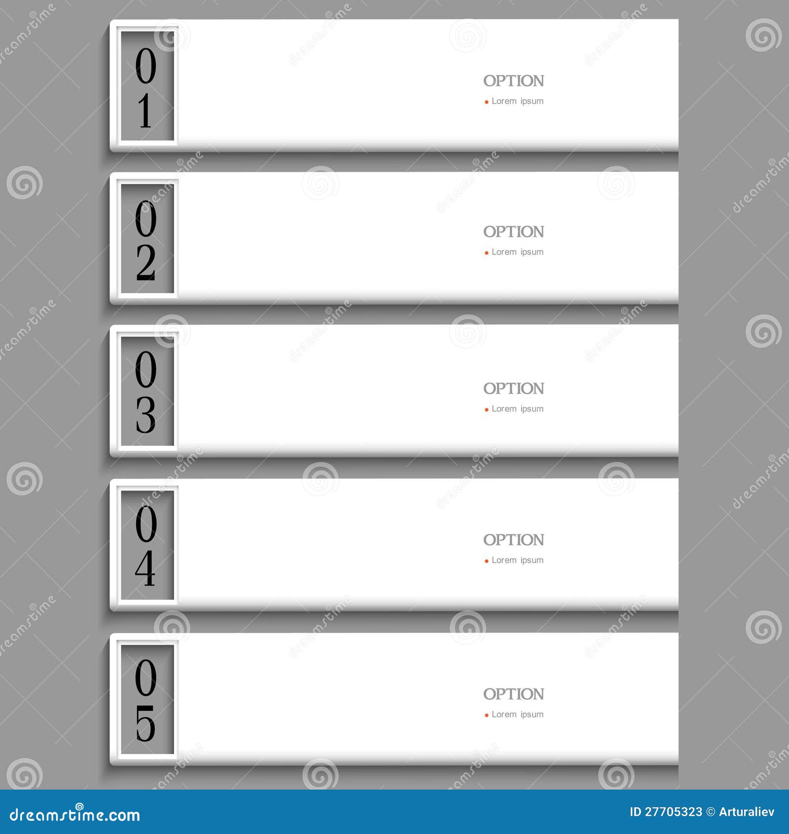 Stylish White Design Template Stock Vector - Illustration of number ...