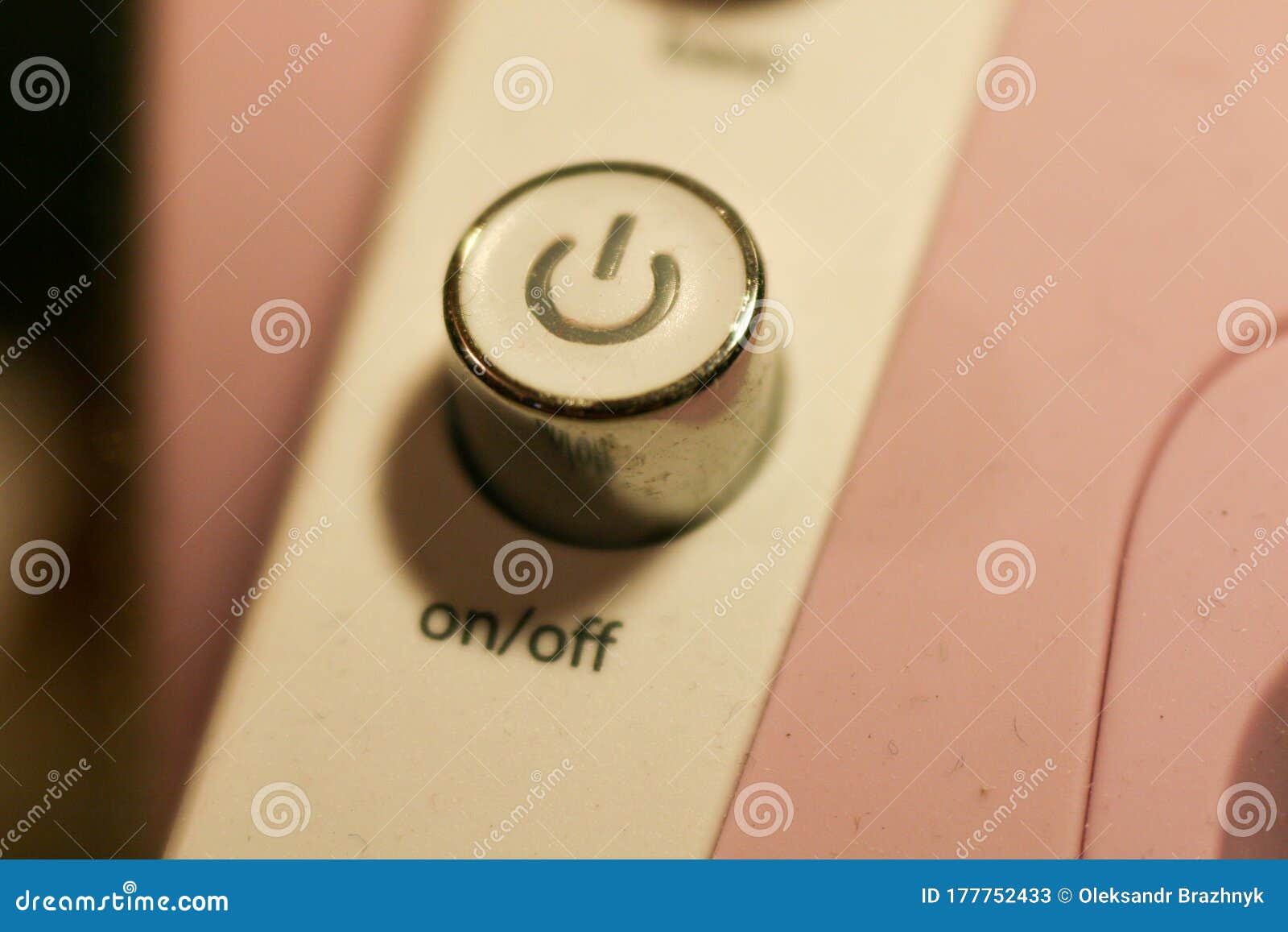 On and Off Button on the Device Stock Image - Image of start, element ...