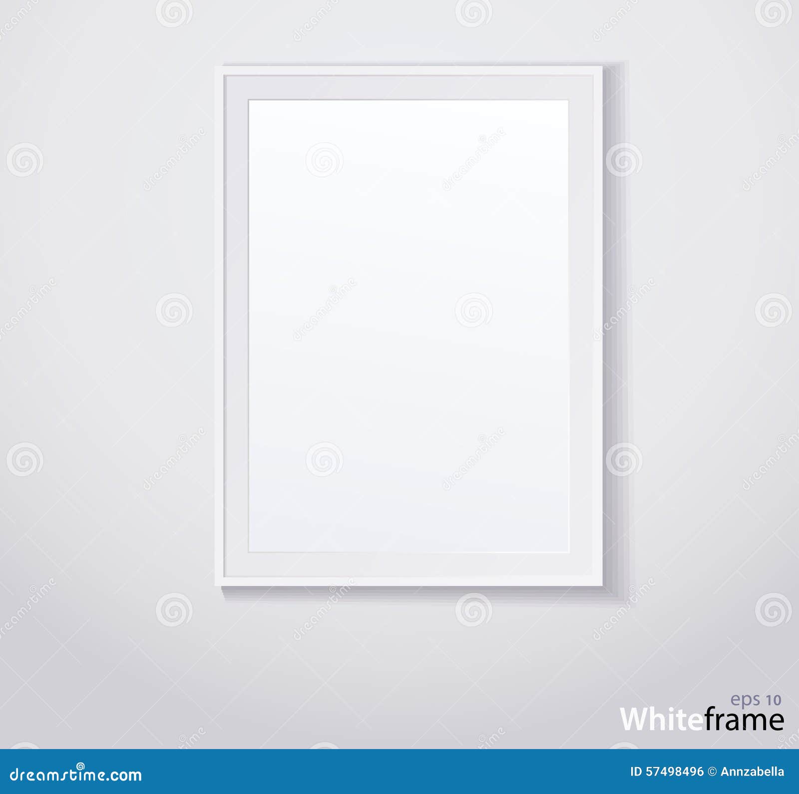 Stylish White Photoframe. Vector Illustration Stock Vector ...