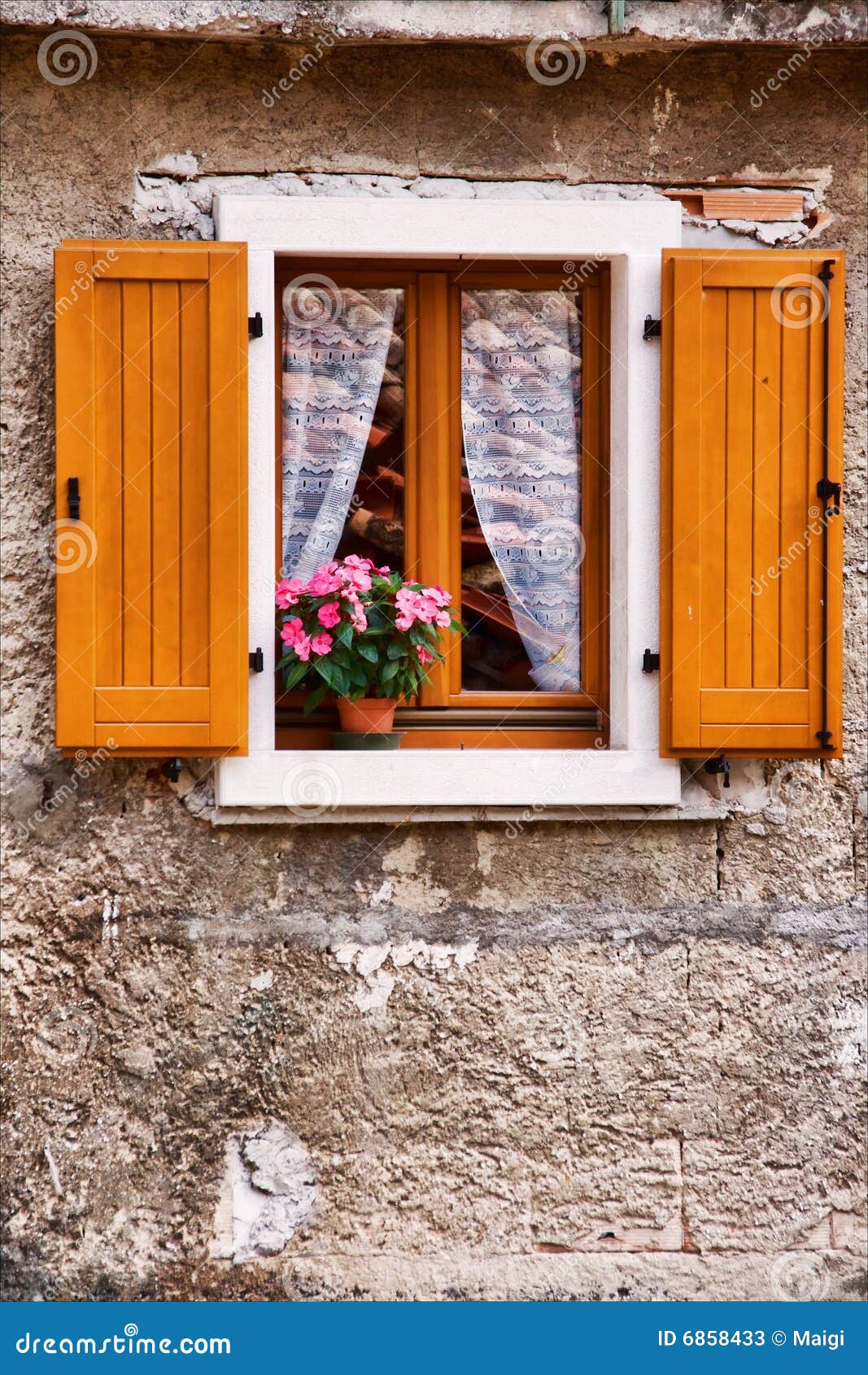 Stylish window stock image. Image of street, flower, architecture - 6858433