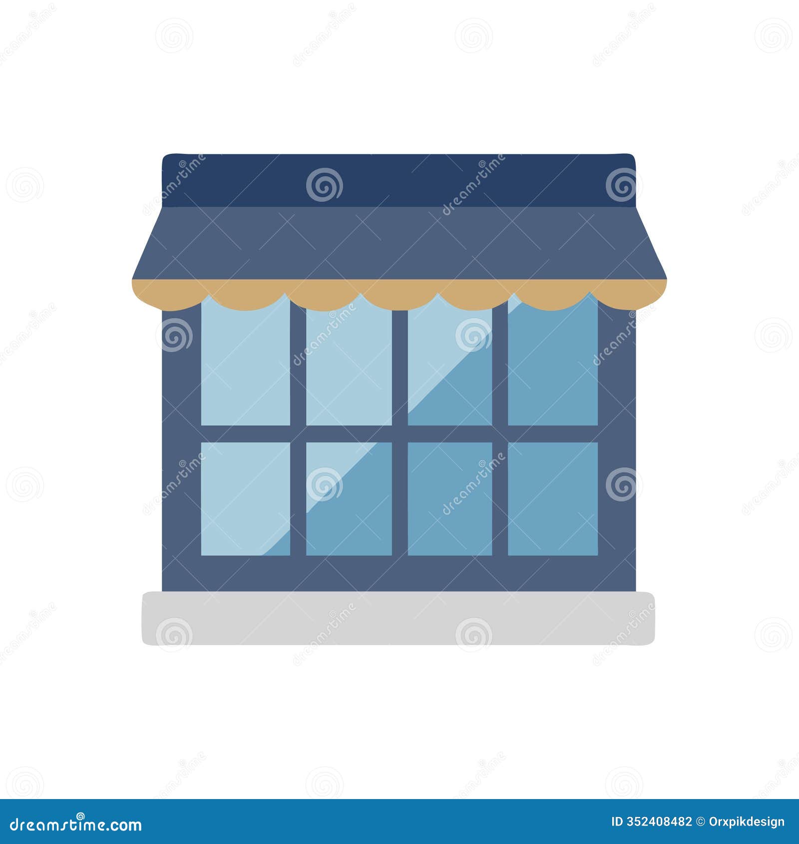Stylish Window Awning Design for Aesthetics Stock Illustration ...