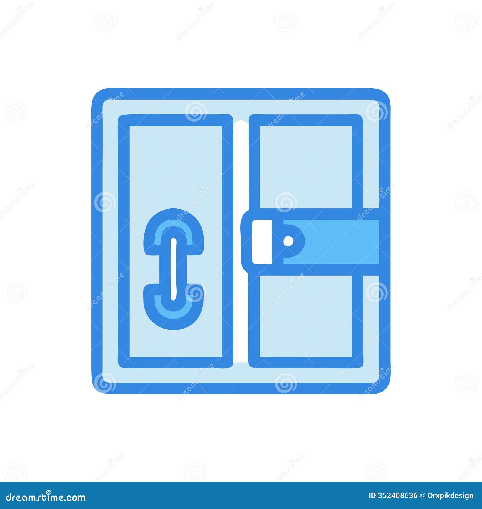 Stylish Window Safety Lock Design for Aesthetics Stock Illustration ...