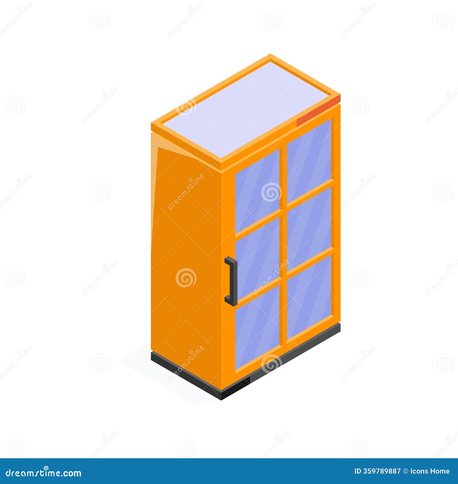 Wooden Cupboard Isolated Cartoon Icon. Vector Illustration Room ...