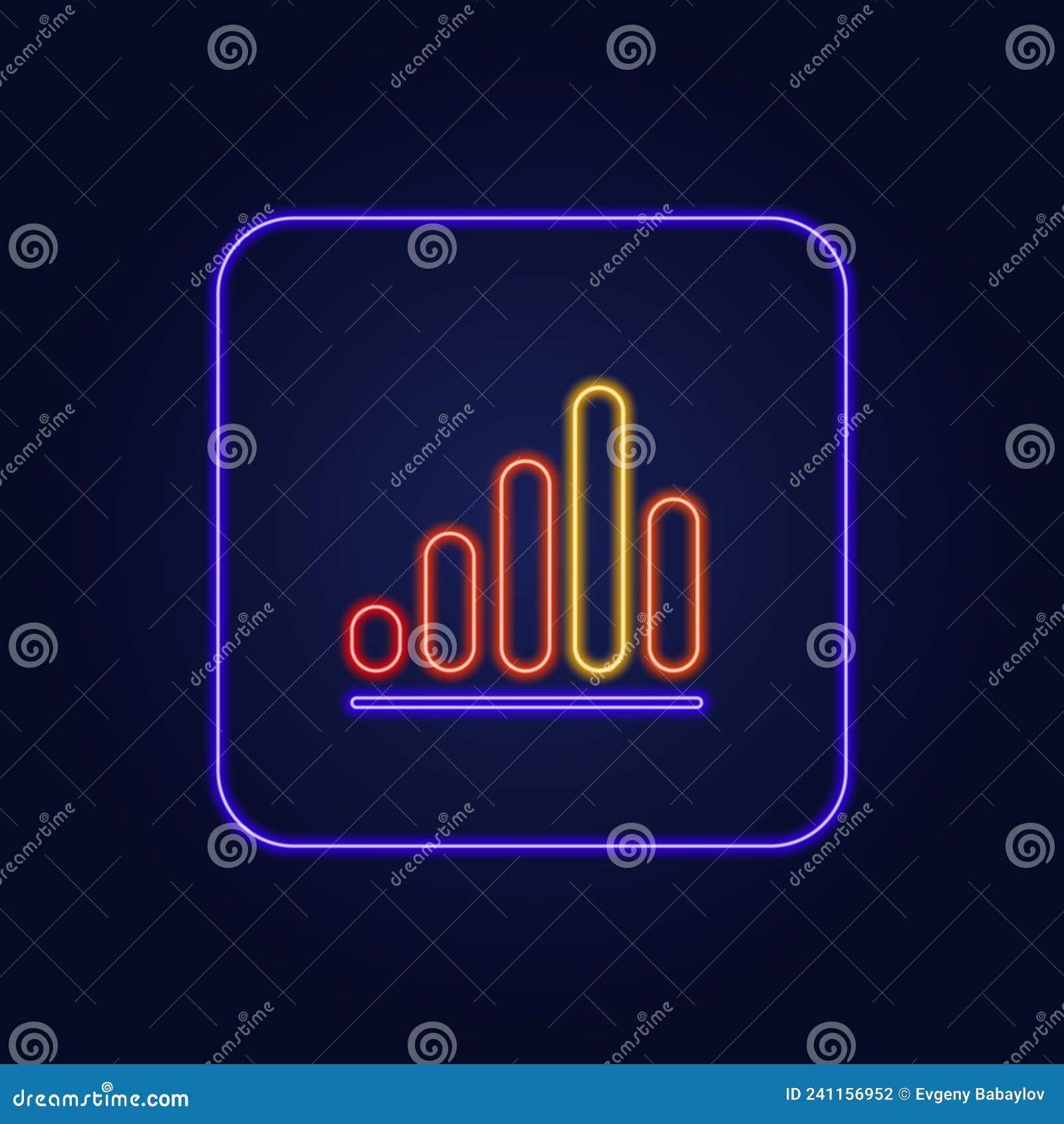 Neon Growth Chart Stock Photo | CartoonDealer.com #335259540