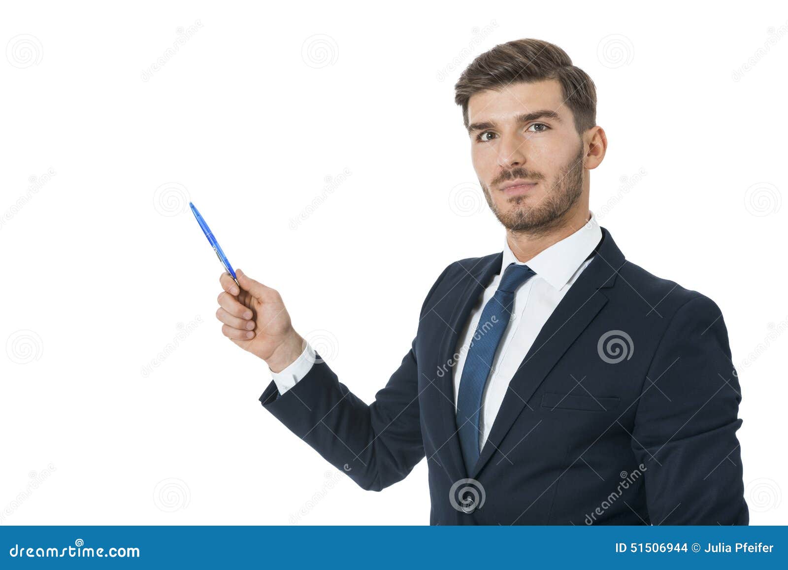 Stylish Young Businessman Doing a Presentation Stock Photo - Image of ...