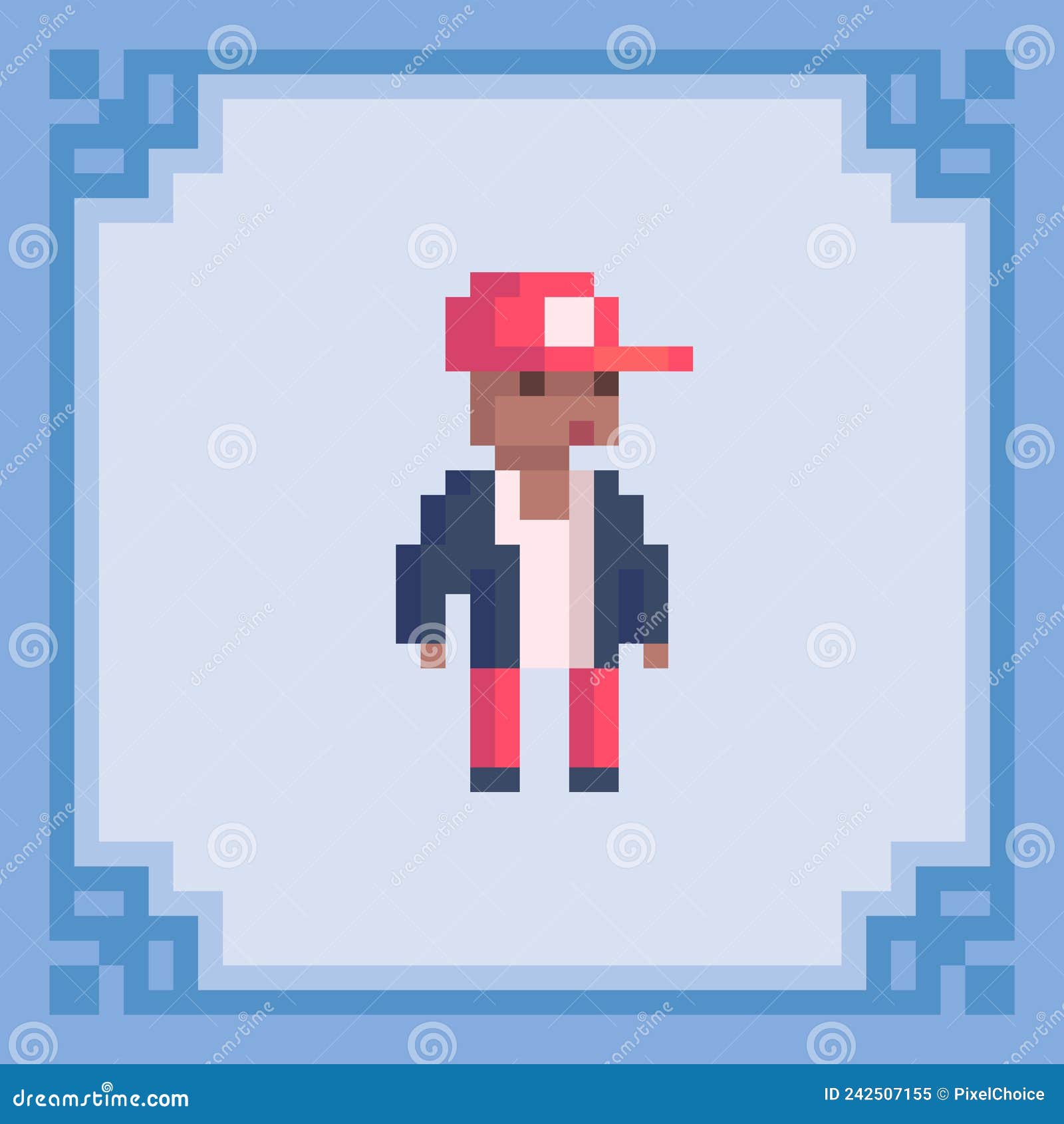 Stylish Young Man. Pixel Art Character Stock Vector - Illustration of ...