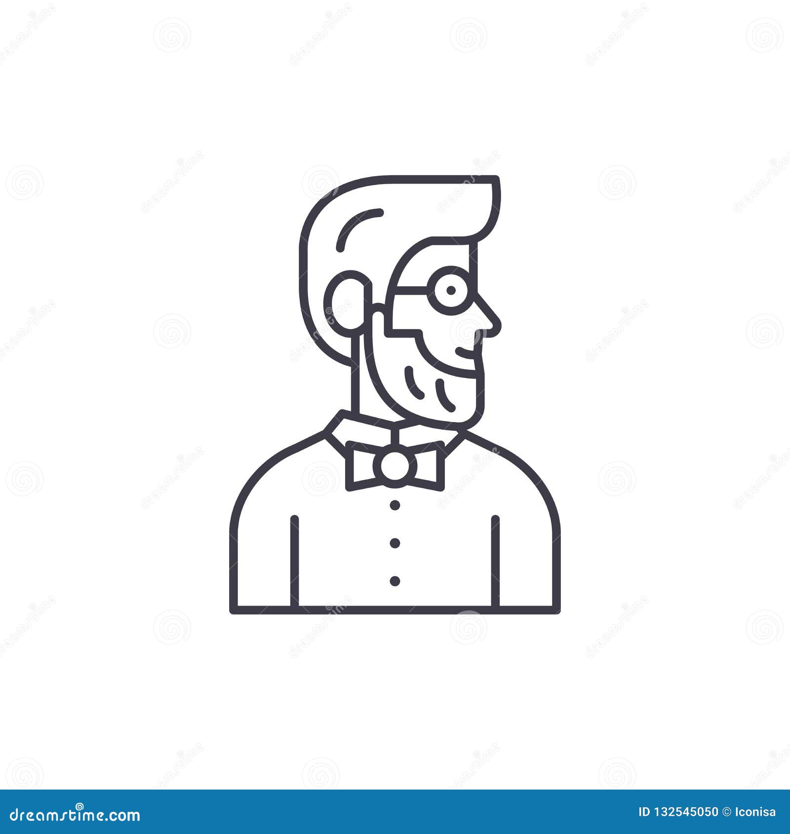 Stylist Line Icon Concept. Stylist Vector Linear Illustration, Symbol ...