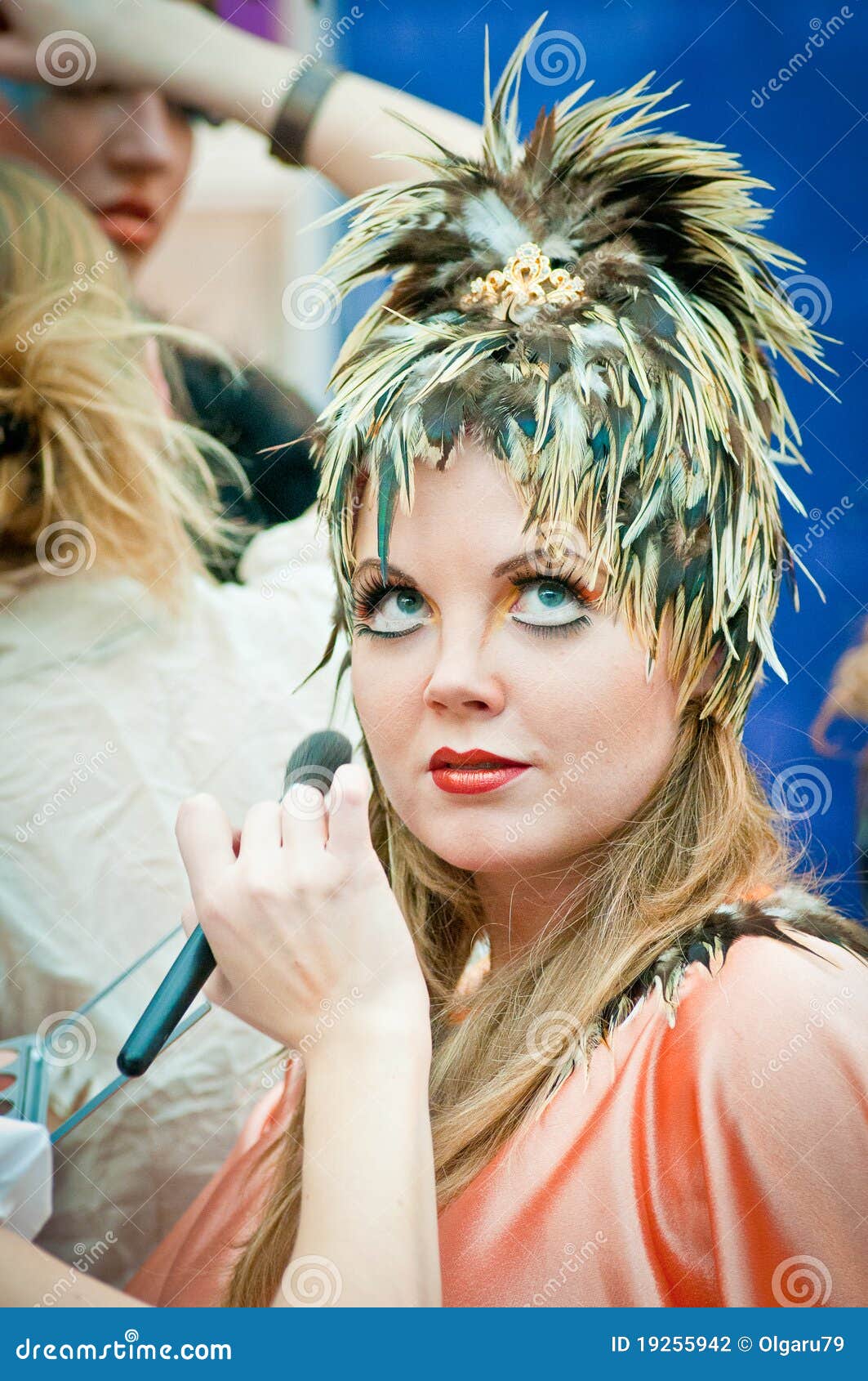 Stylist and Model on Show for Creative Makeup Editorial Photography ...