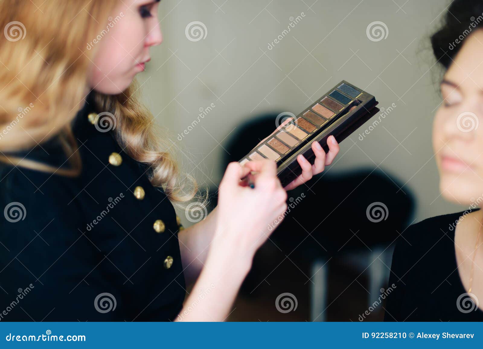 Stylist Working in a Beauty Salon and a Nice Lady Stock Photo - Image ...