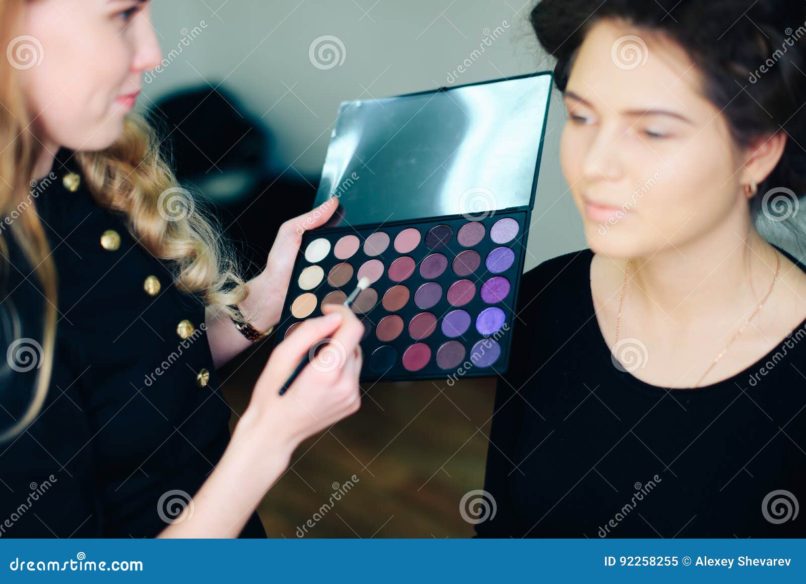 Stylist Working in a Beauty Salon and a Nice Lady Stock Image - Image ...
