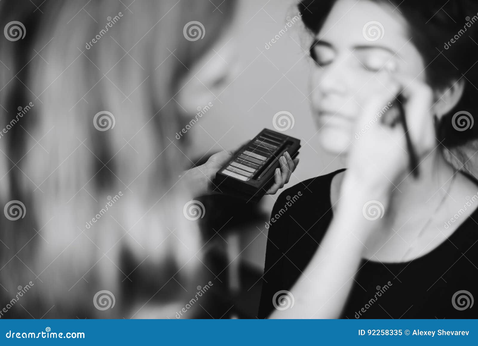 Stylist Working in a Beauty Salon and a Nice Lady Stock Image - Image ...
