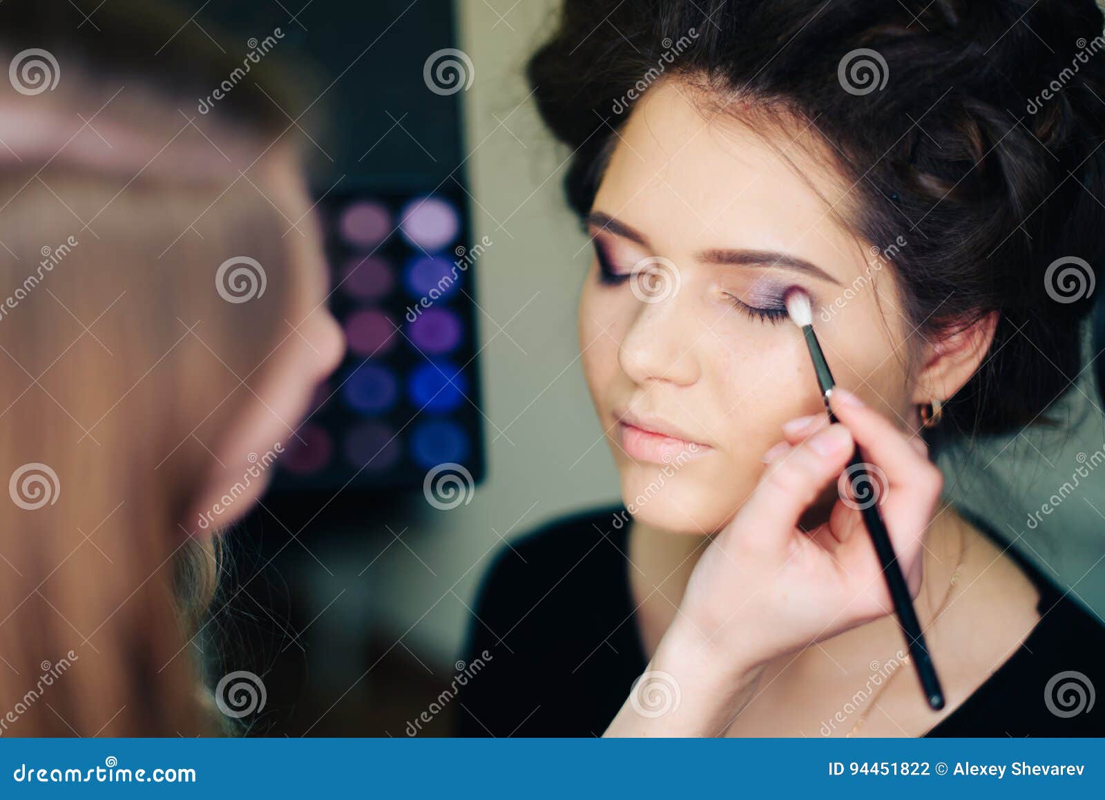 Stylist Working in a Beauty Salon and a Nice Lady Stock Photo - Image ...