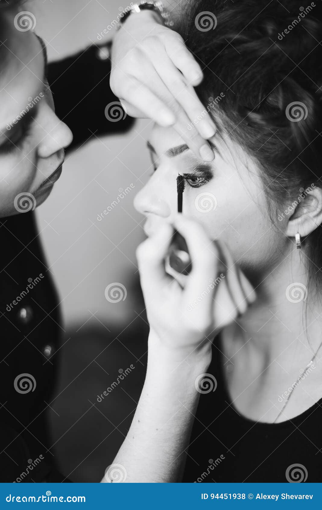 Stylist Working in a Beauty Salon and a Nice Lady Stock Photo - Image ...