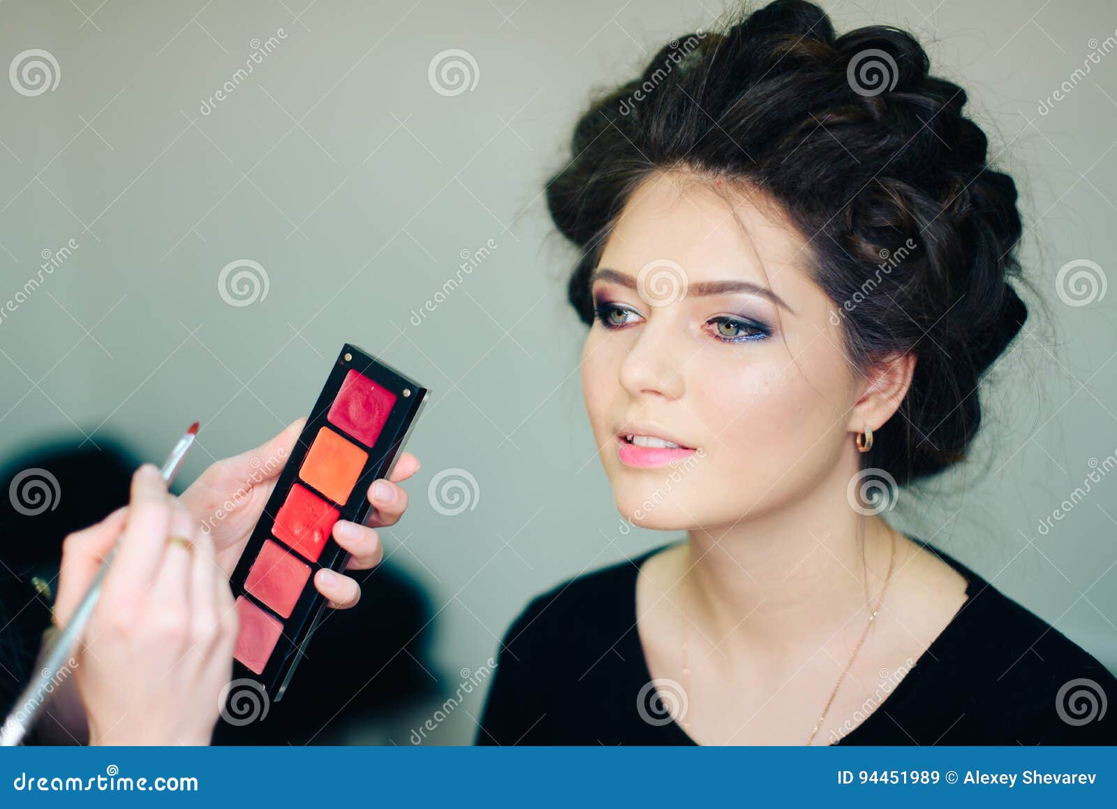 Stylist Working in a Beauty Salon and a Nice Lady Stock Image - Image ...