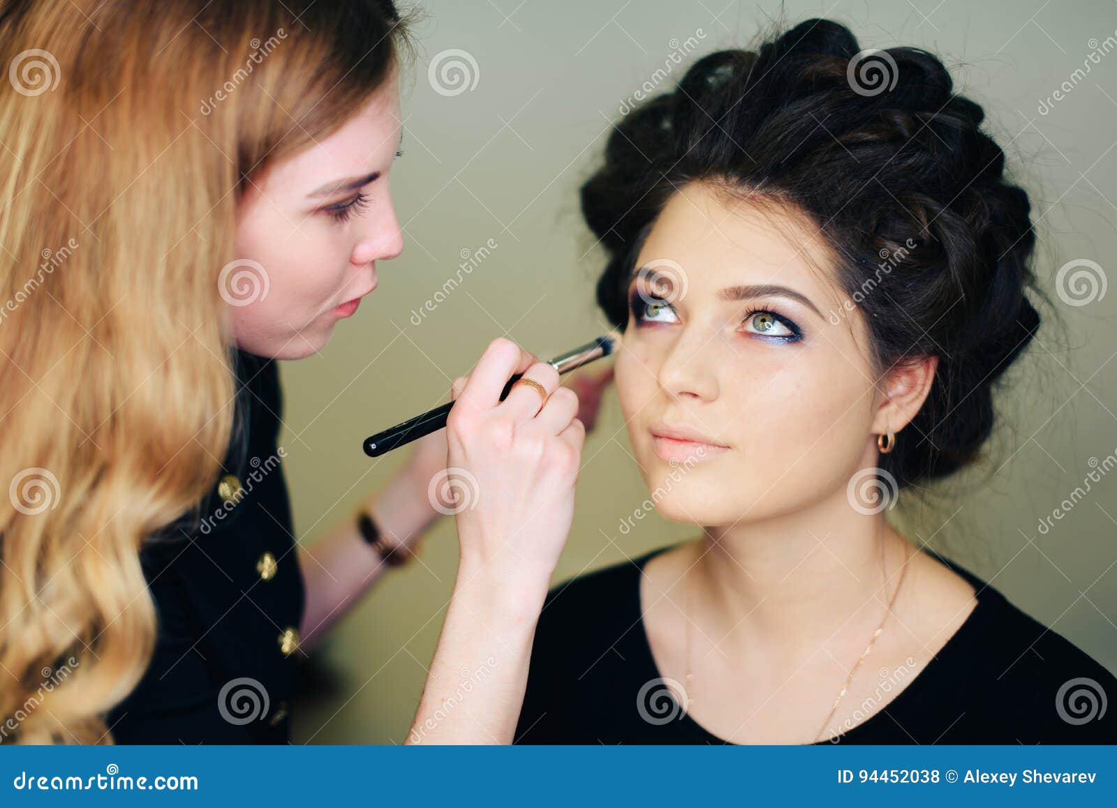 Stylist Working in a Beauty Salon and a Nice Lady Stock Photo - Image ...