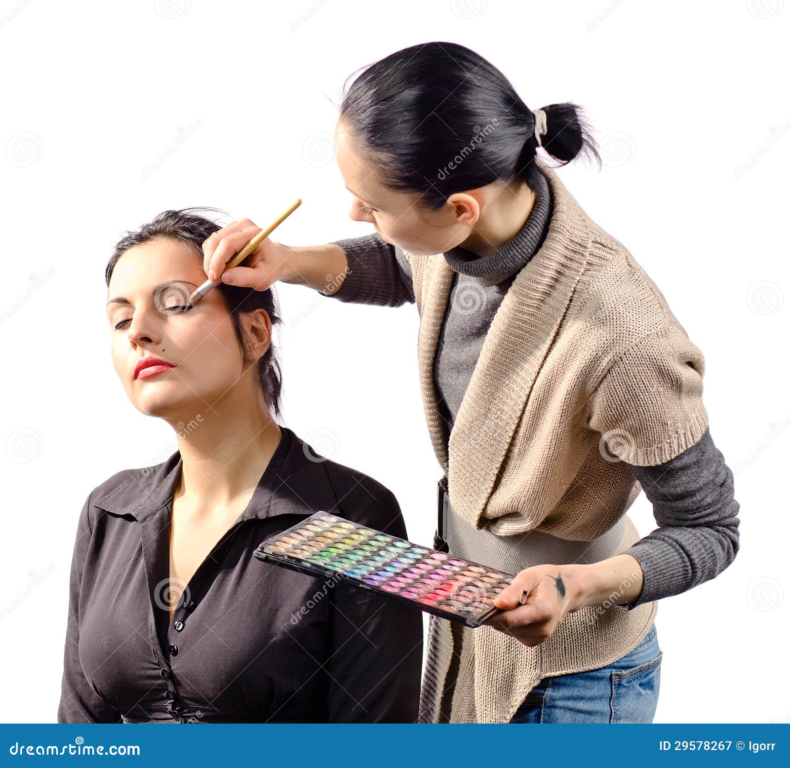 Stylist works with model stock image. Image of head, femininity - 29578267