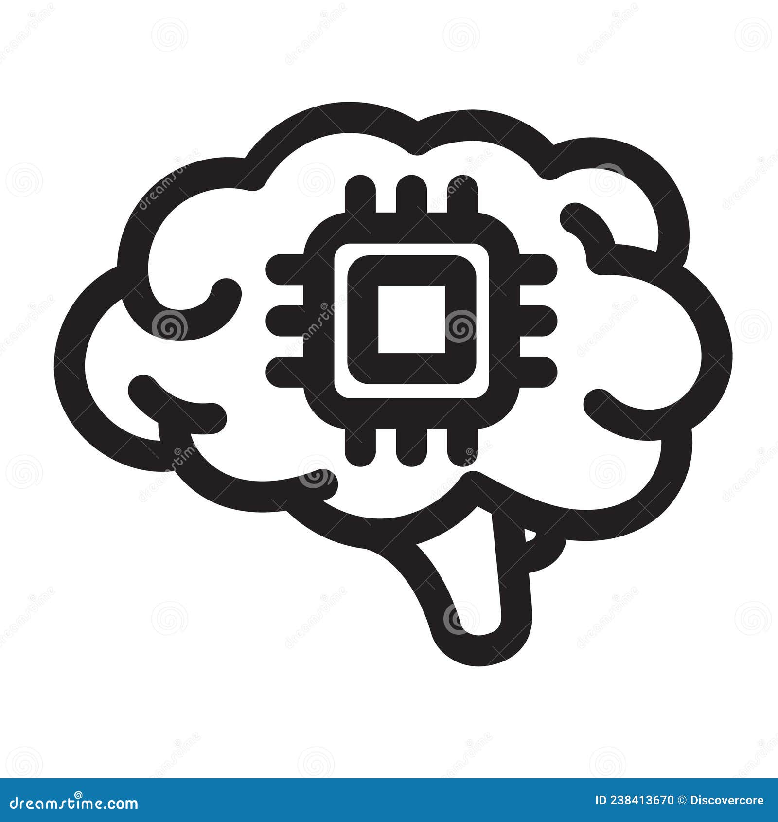 Stylistic Icon Representing Artificial Intelligence, Neural Network ...