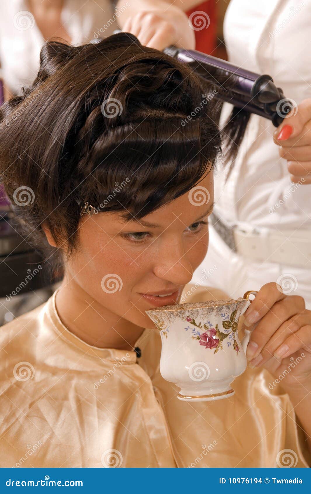 The Stylization of the Hair Stock Photo - Image of human, cute: 10976194