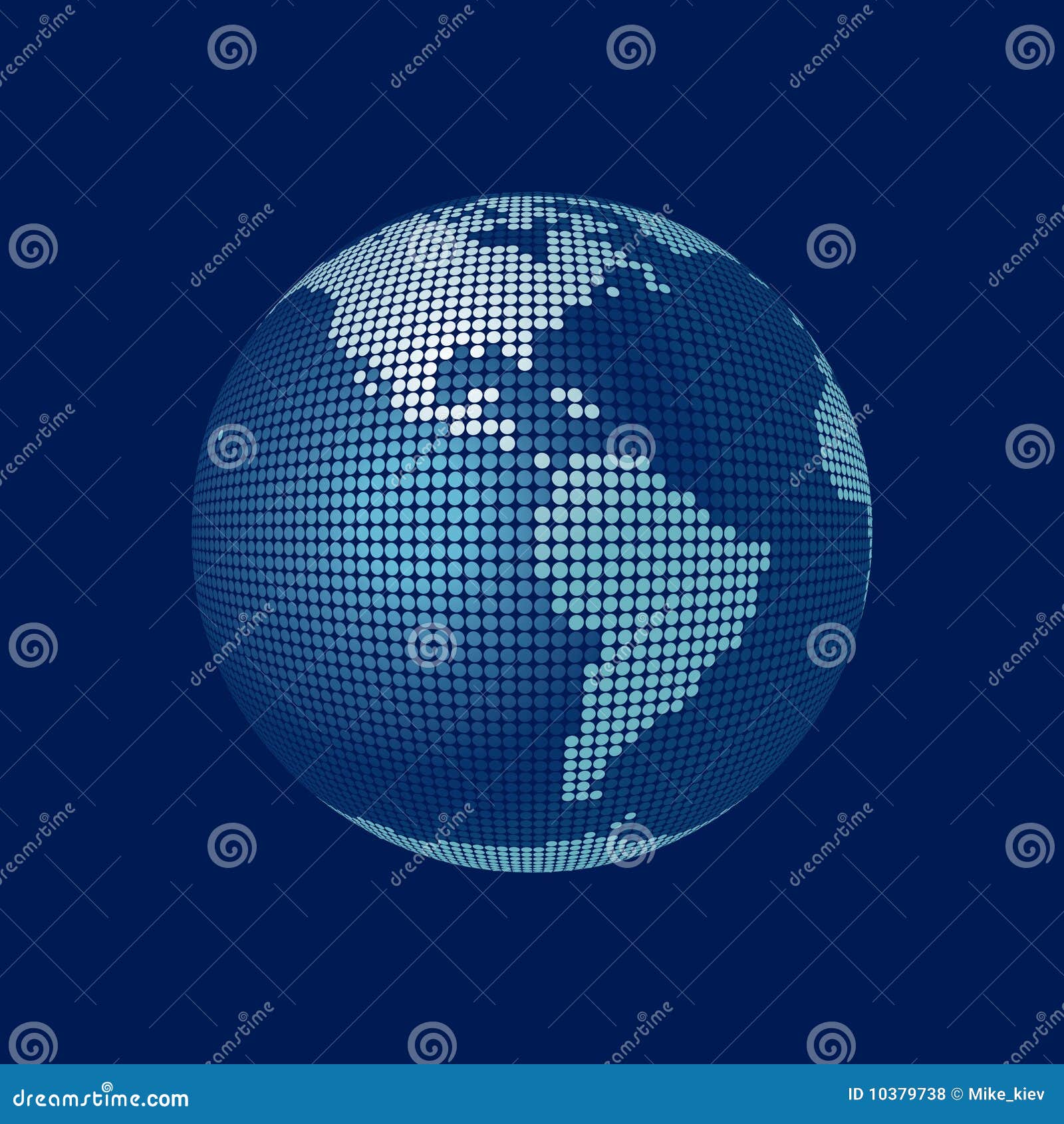 Stylized 3D Vector Globe, America Stock Vector - Illustration of globe ...