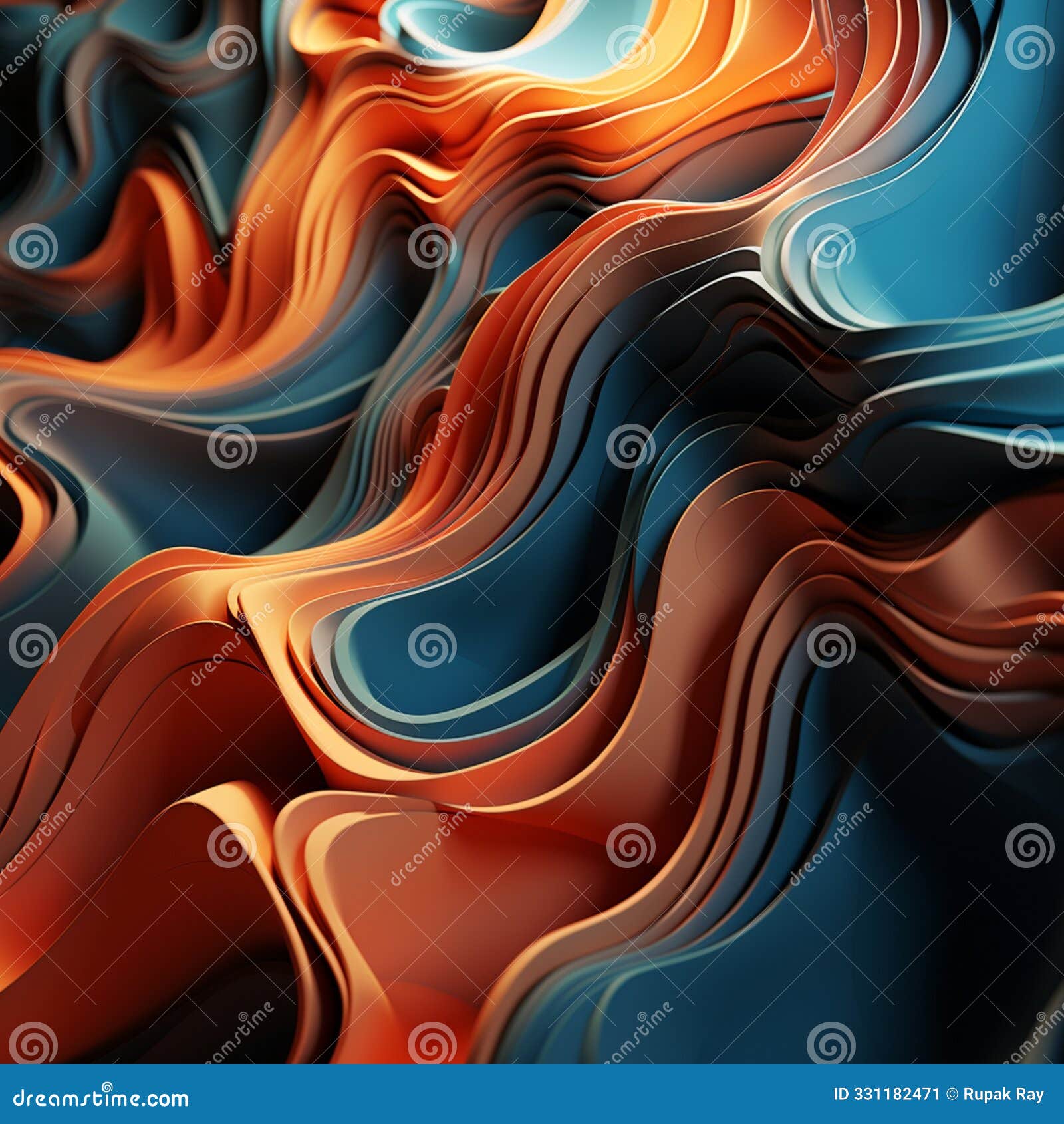 Stylized Abstract 3D Background Design Stock Illustration ...